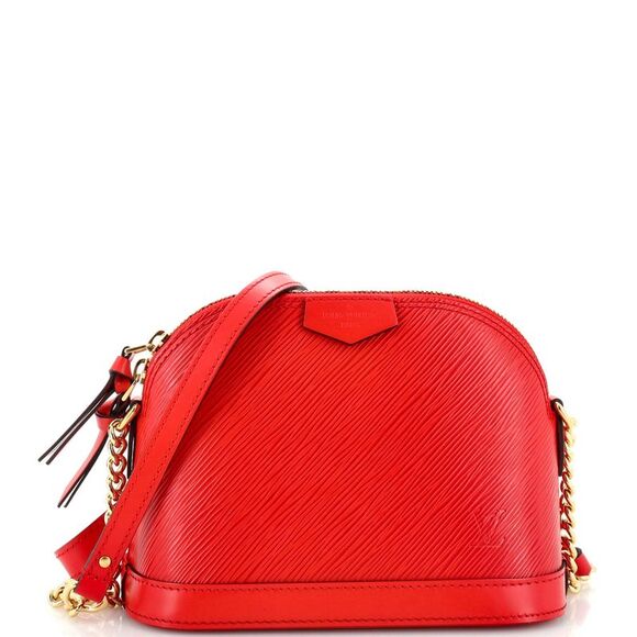 Louis Vuitton | Bags | Louis Vuitton Alma Chain Handbag Epi Leather ...